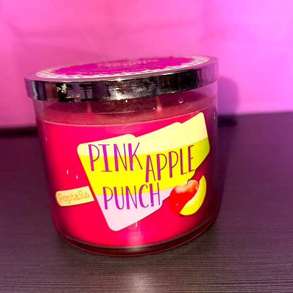 Bath & Body Works | Accents | Pop Tails Pink Apple Punch 3 Wick Candle ...